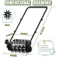 18-Inch Lawn Aerator Tool, Aerator Lawn Tool, Heavy Duty Push Spike ...