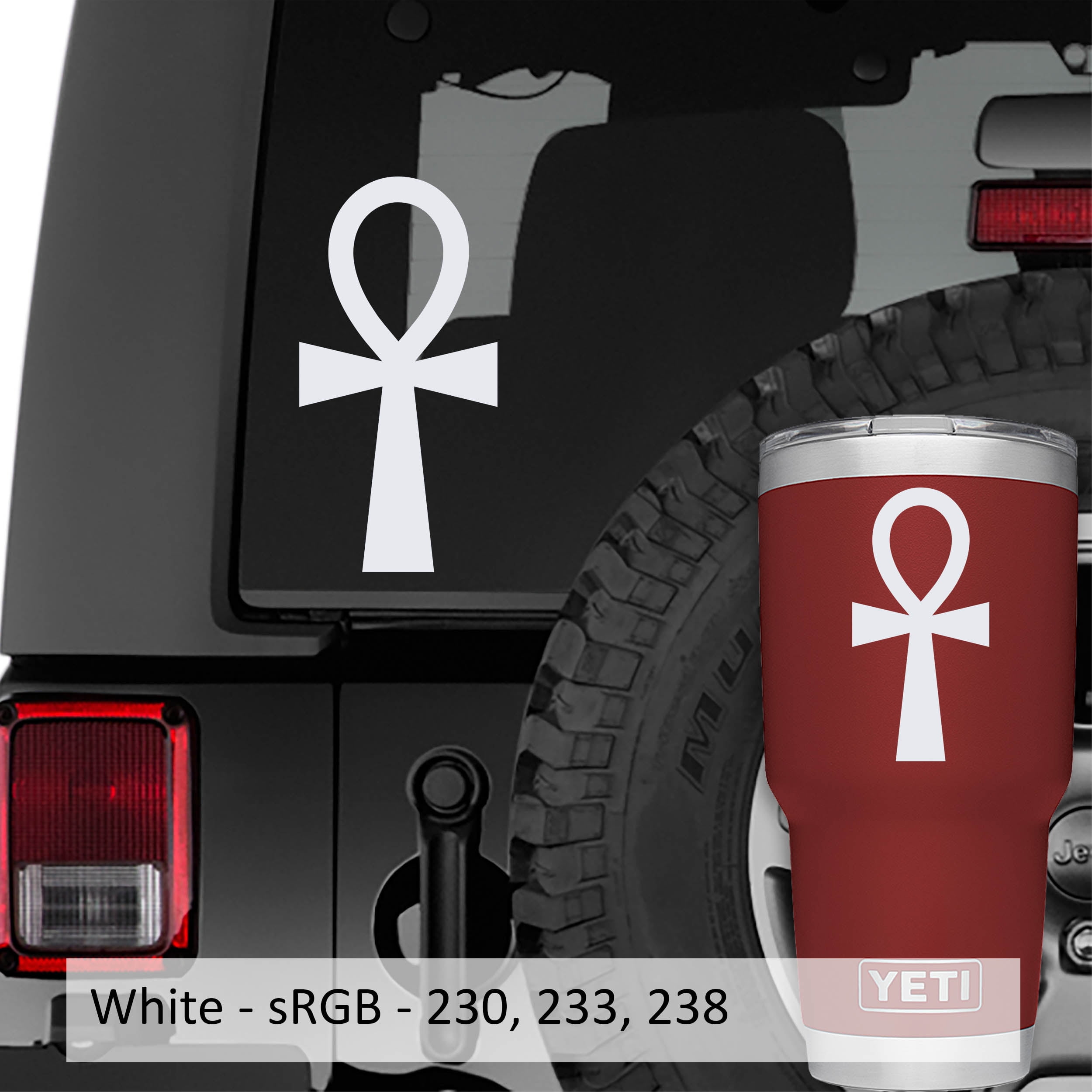 Collectible Decals Egyptian Ankh Symbol Vinyl Decal Sticker - Walmart.com