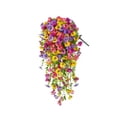 Artificial Pansy Hanging Basket - Realistic Multi-Color Silk Flowers ...