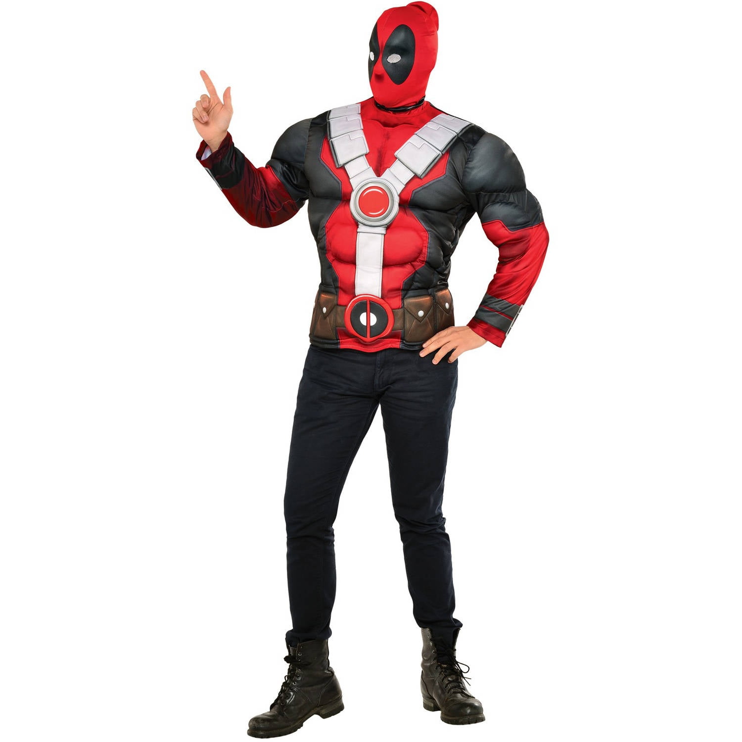 Deadpool Muscle Chest Men's Adult Halloween Costume - Walmart.com