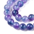 5 Strand Dyed Natural White Jade Beads Strands Two Tone Medium Slate ...