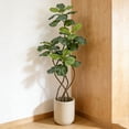 IARTTOP 5.7ft Artificial Fiddle Leaf Fig Tree Faux Ficus Green Leaves ...