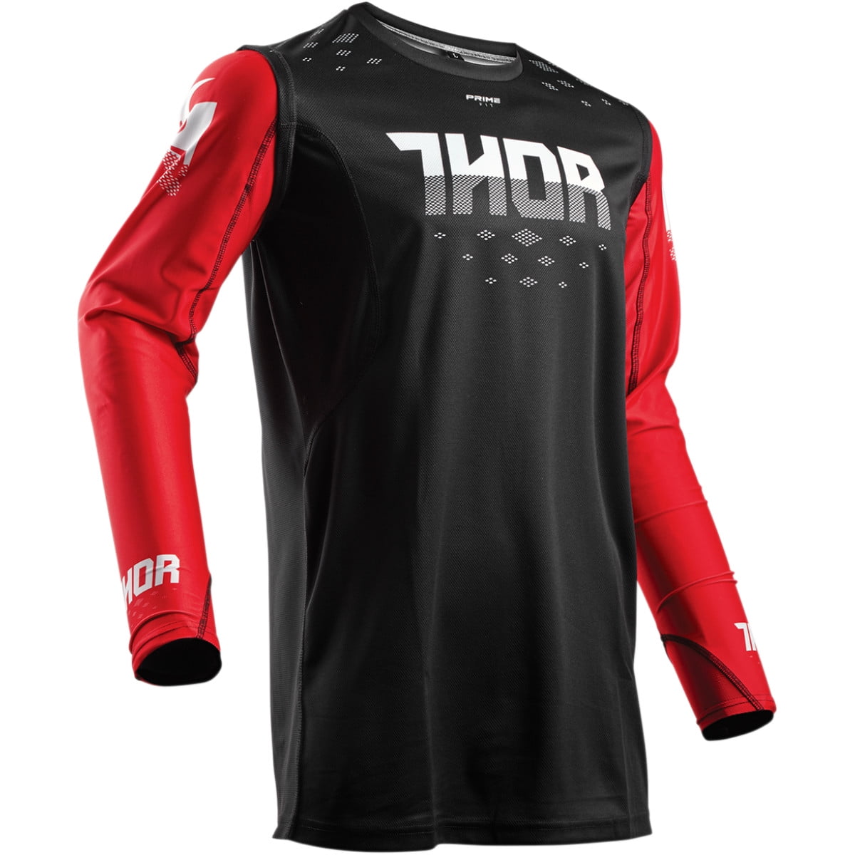 Thor Prime Fit Jersey Long Sleeve (Rohl Black/Red, 2X-Large) - Walmart ...