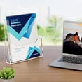 Acrylic Brochure Holder 8.5 x 11 inch 2 Pack, Clear Flyer Holder ...