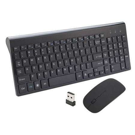 Slim USB Wireless Keyboard with Mouse Mice Kit Set for Desktop Laptop ...