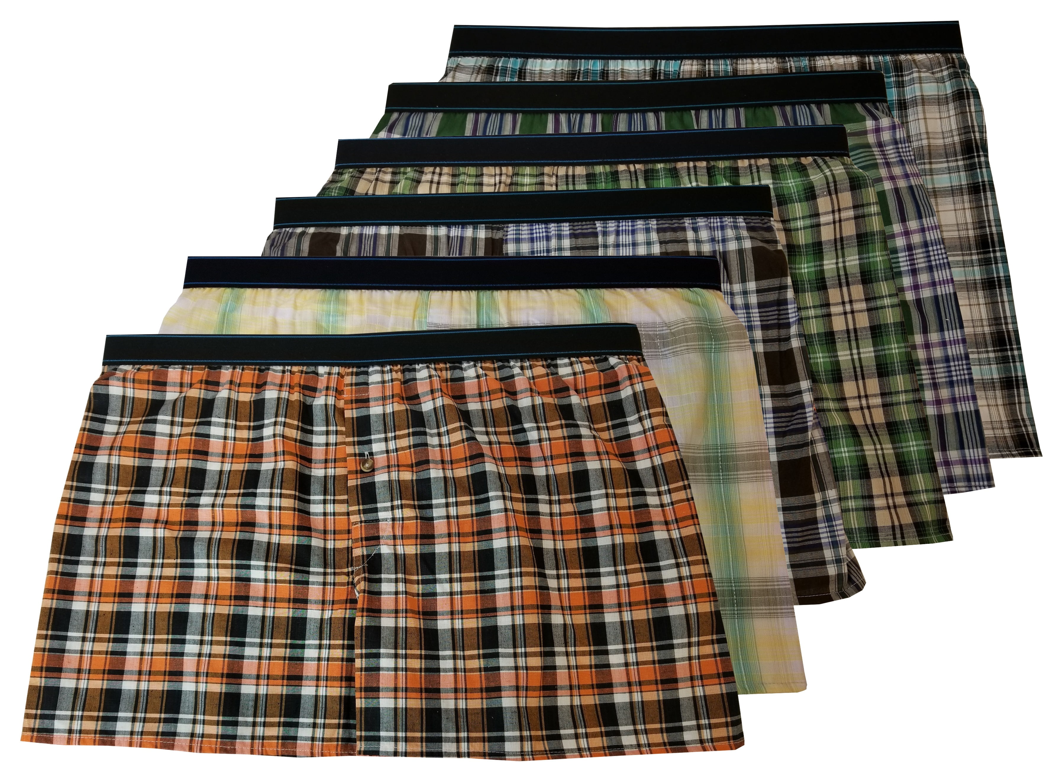 Different Touch - 6 Men's Big and Tall Exposed Waistband Boxer Shorts ...