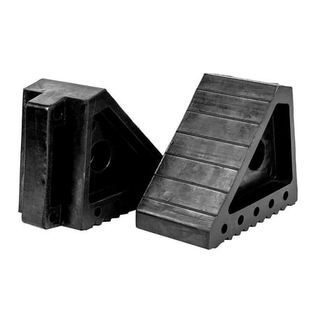 Monoprice Solid Rubber Wheel Chocks (2-Pack) 3 Ton Weight Capacity ...