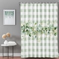 Bathroom Shower Curtain Spring Eucalyptus Leaves Waterproof Shower ...