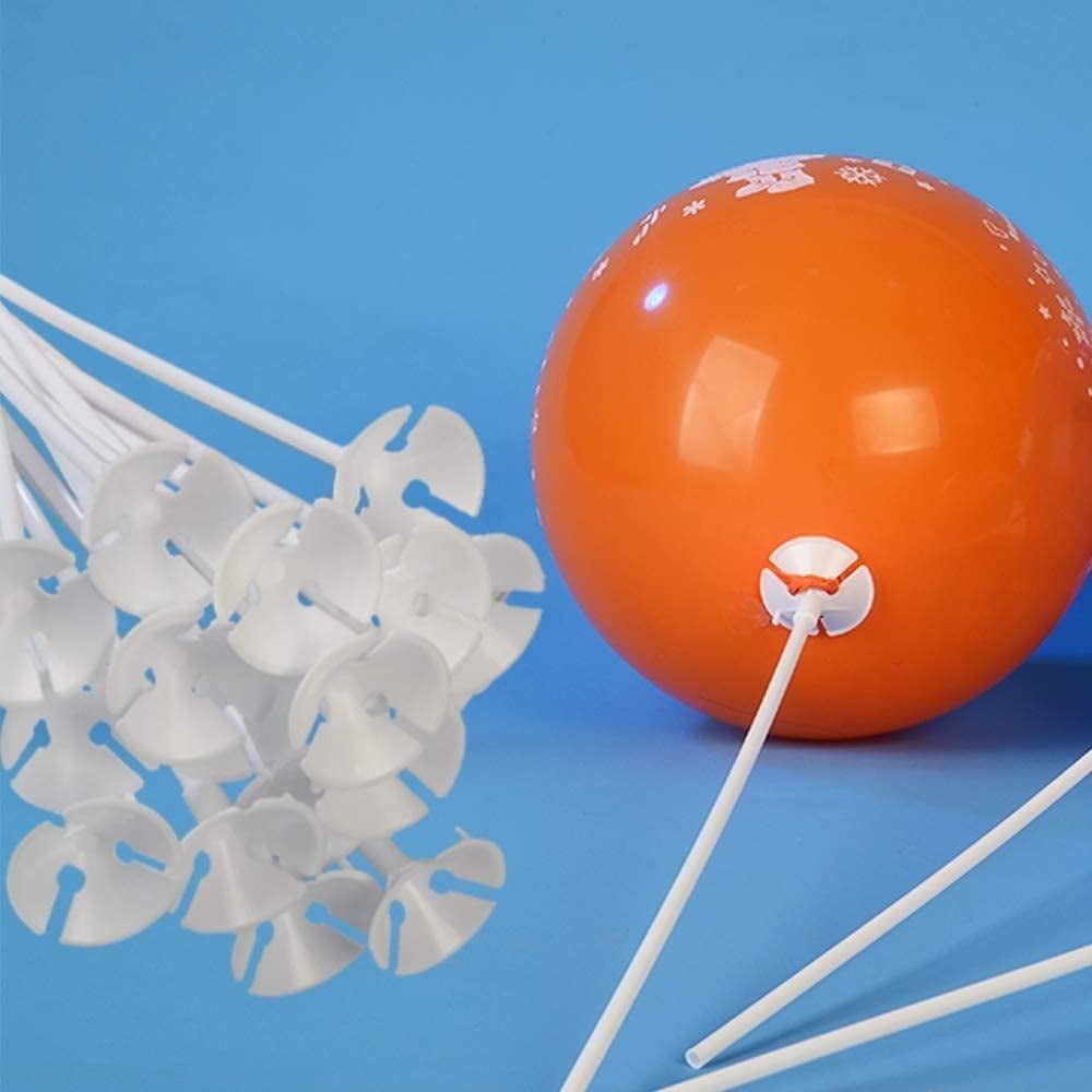 Palos y vasos para globos, 50 juegos, soporte para globos, Kit de soporte para globos, varillas ...