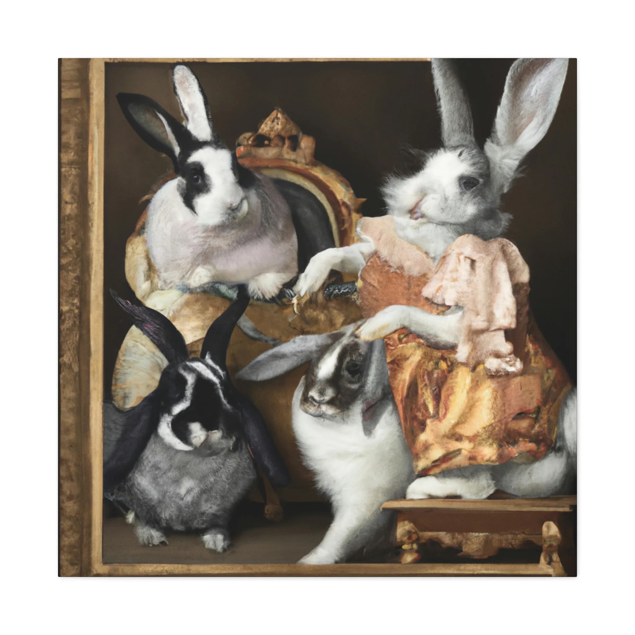 Rabbits in Renaissance Period - Canvas - Walmart.com