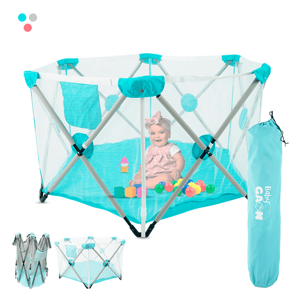 Corralito Para Bebe Plegable Corral Gimnasio De Juegos Gaon Azul Baby ...