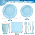 175 Pcs Light Blue Paper Plates and Napkins, Boy Baby Shower ...