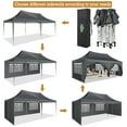 COBIZI 10x20 Pop-up Canopy Tent,Outdoor Events Canopy Tent with 6 ...