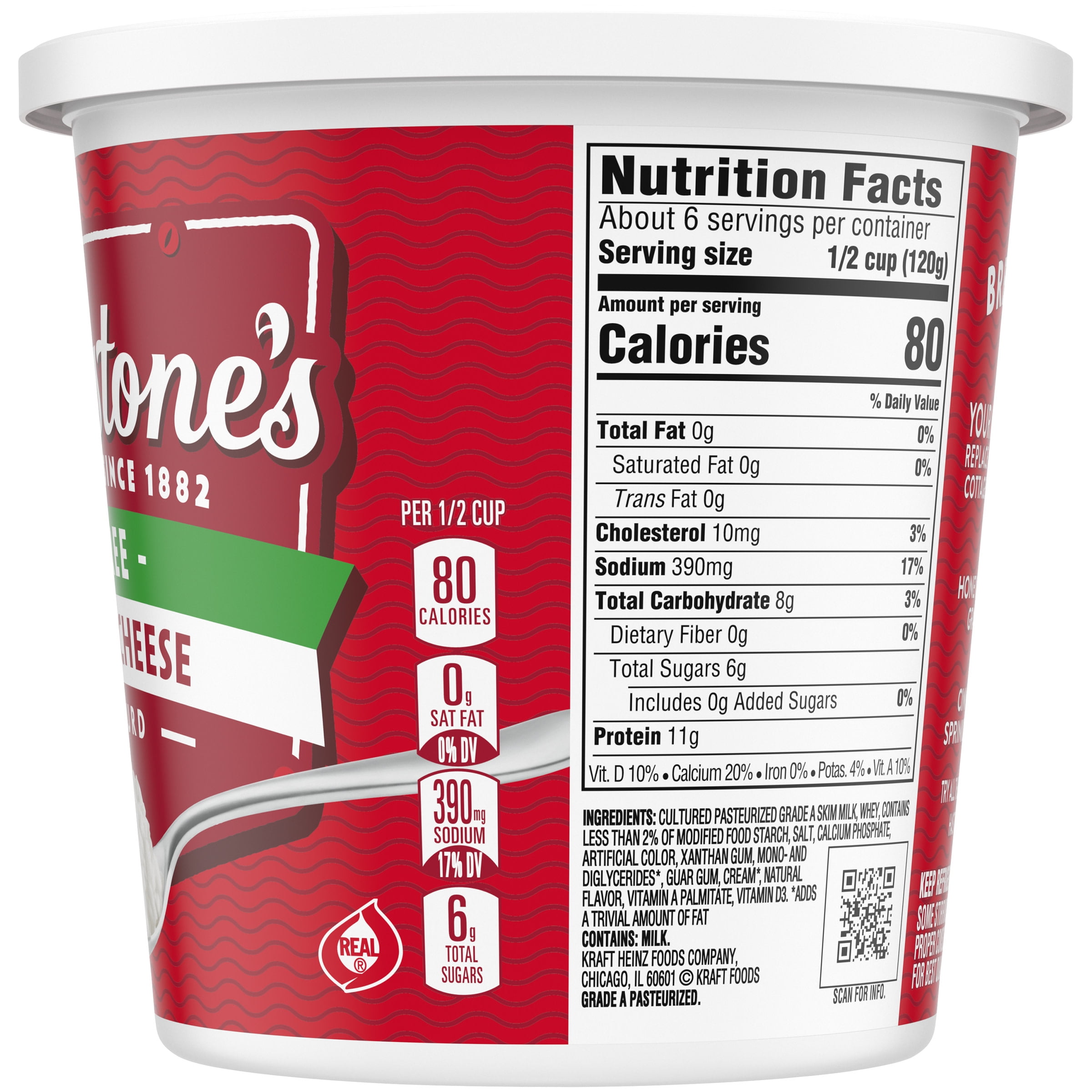 Breakstone Fat Free Cottage Cheese Nutrition Facts | Besto Blog