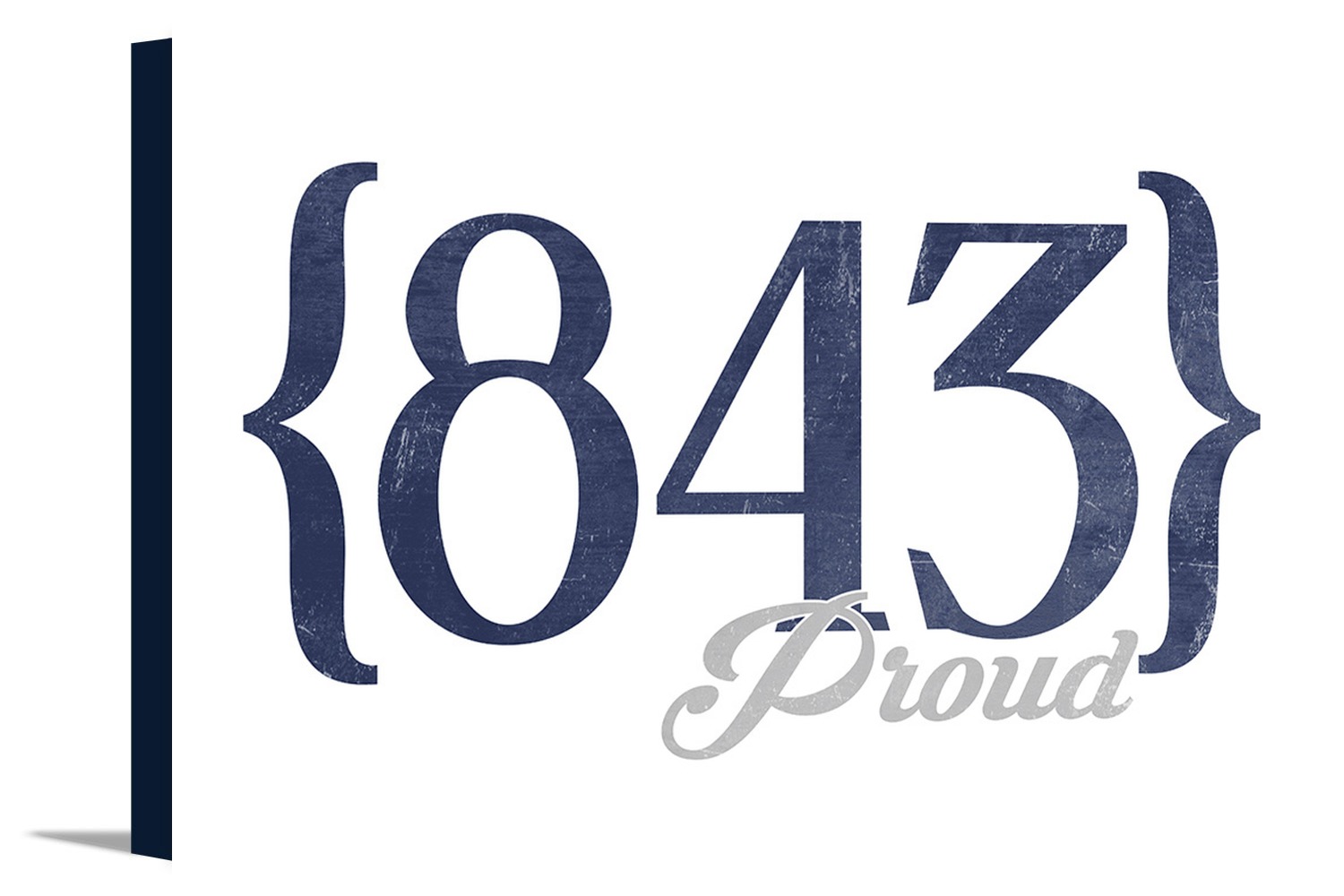 Charleston, South Carolina - 843 Area Code (Blue) - Lantern Press ...
