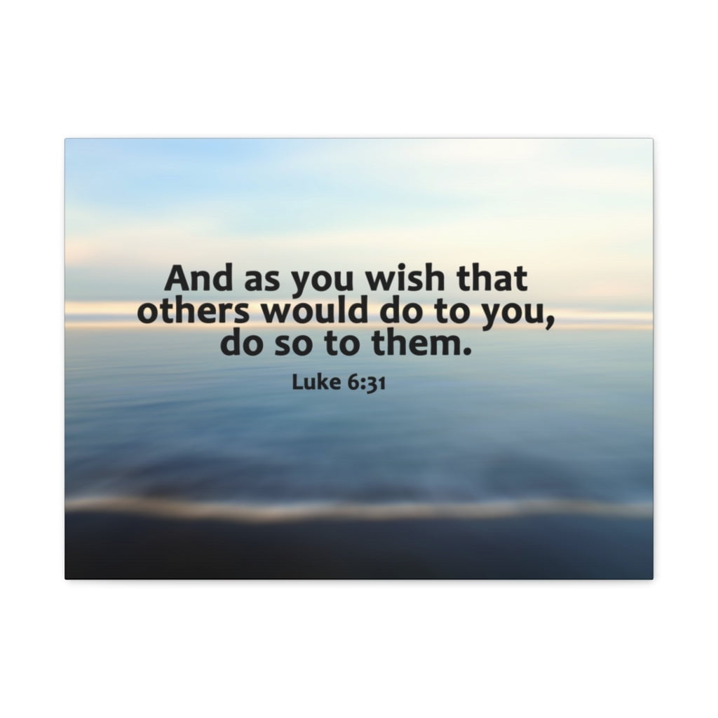 Scripture Walls As You Wish Luke 6:31 Bible Verse Canvas Christian Wall ...