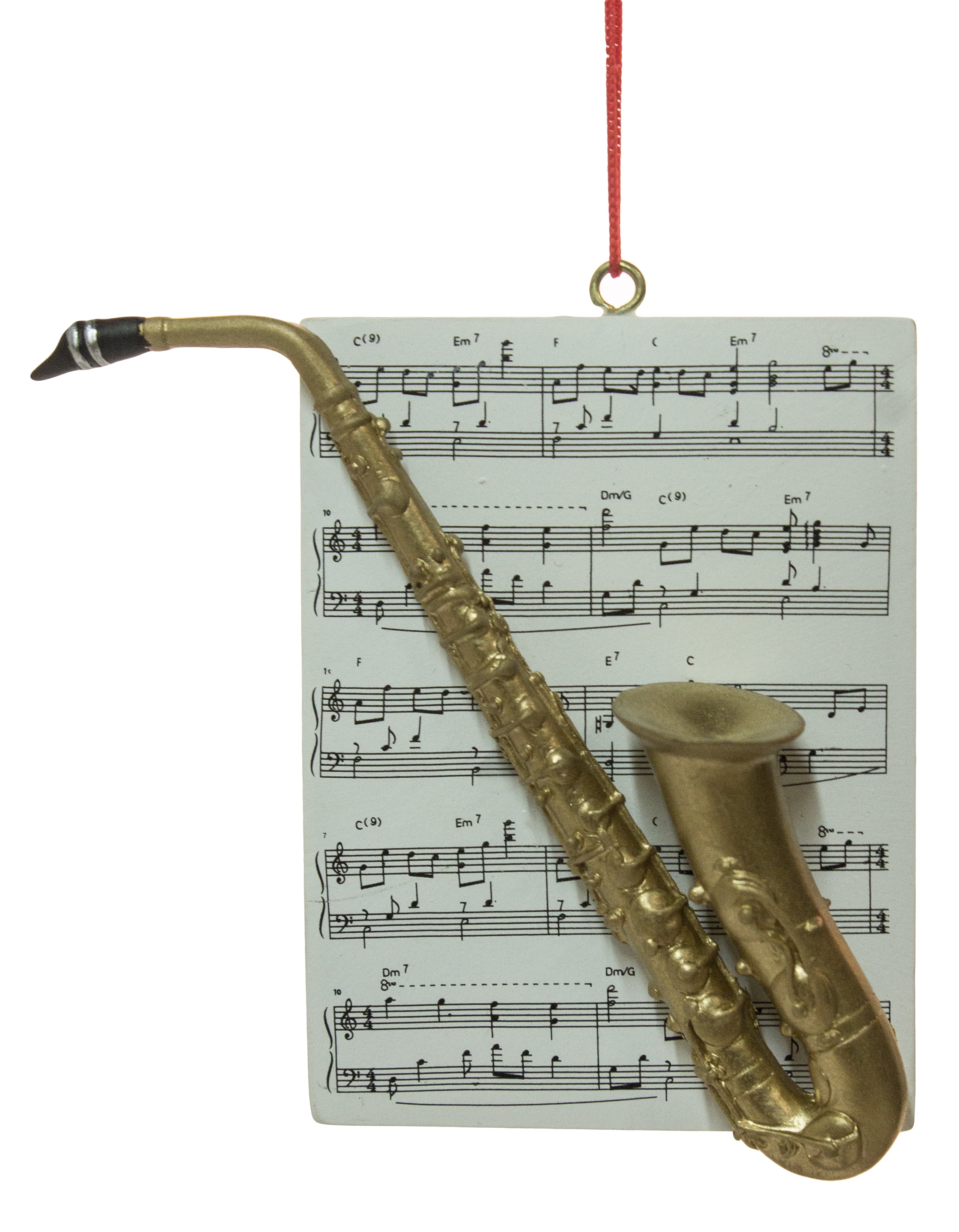3" Music Lovers Brass Instrument & Sheet Music Christmas Ornament ...