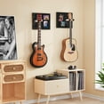 2 Pack Wooden Guitar Wall Mount with Photo Display, Guitar Holder Wall ...