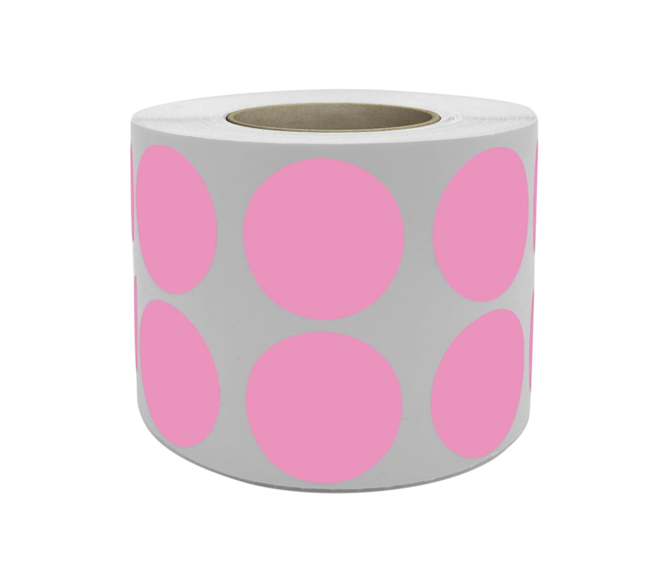 Royal Green Blank Sticker Roll 3/4 inch - Pastel Pink Circle Stickers ...