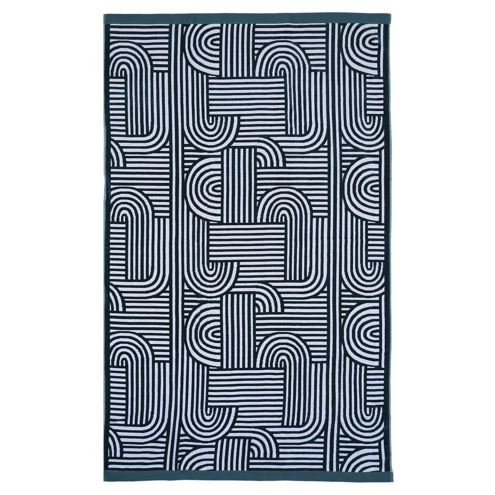 Click here for Hometrends Cotton Beach Towel  Geo Blue  1 Piece... prices