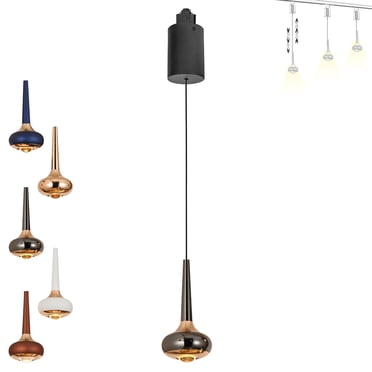FSLiving 7W Adjustable Height Track Pendant Light H-Type Retractable ...