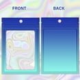 100 Holographic Gradient Mylar Bags with Clear Window, Resealable Zip ...