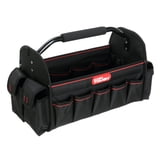 Hyper Tough 16-Inch Open Top Tool Tote with 20 Pockets, Steel Handle ...