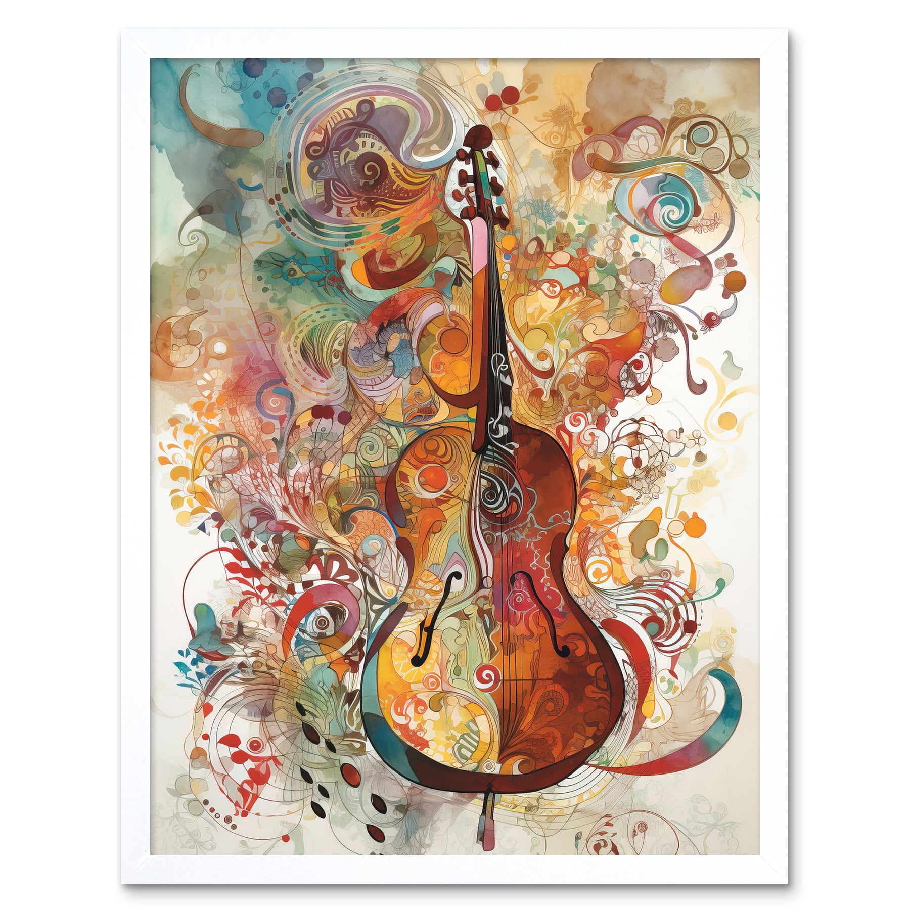 Sensory Sonata Violin Music Note Synesthesia Shapes and Colours Modern ...