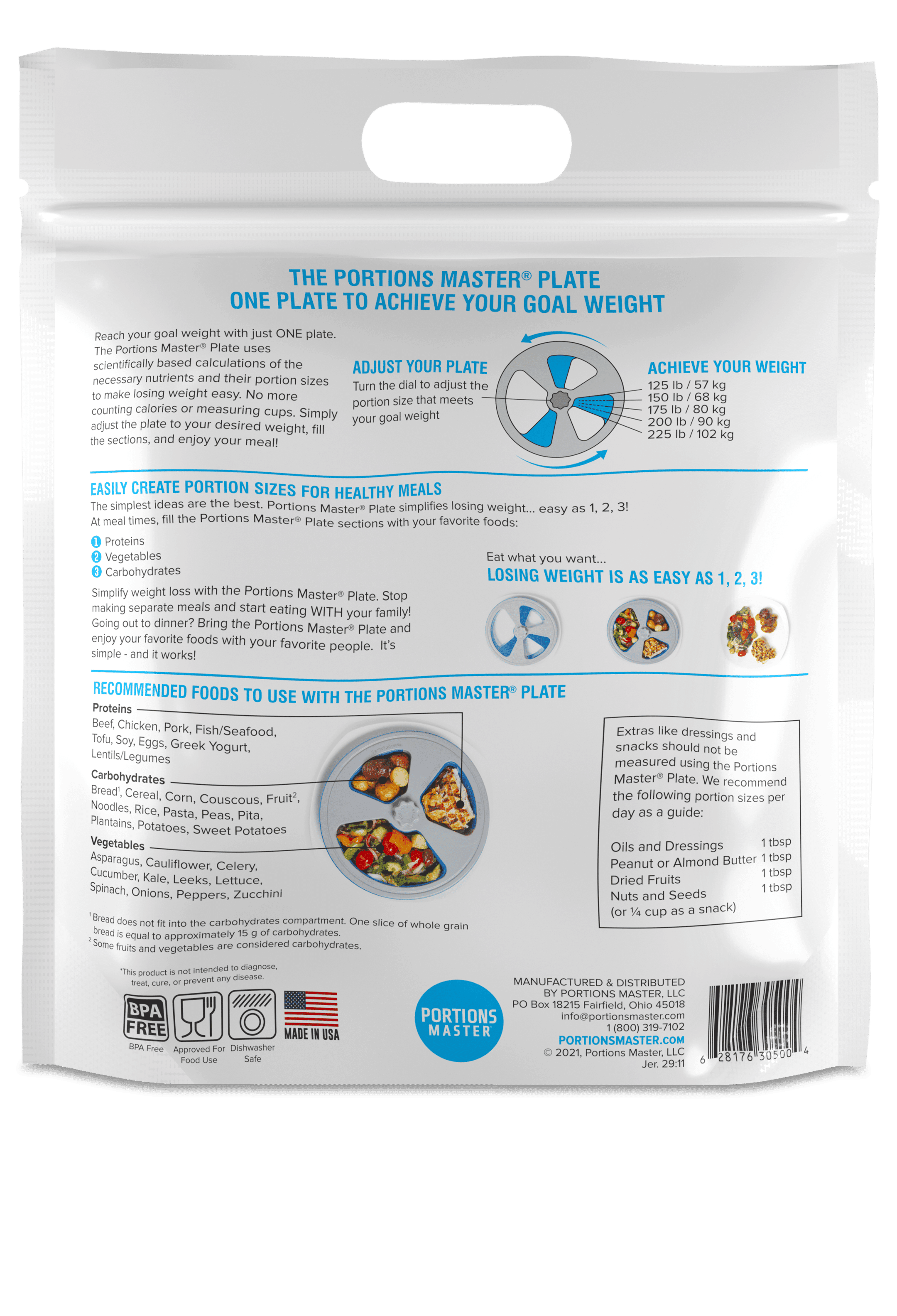 Portions Master Adjustable Portion Control Plate for Nepal | Ubuy