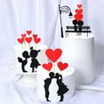 comerut 3 Set Cake Topper DIY Decorative Love Heart Sweet Lovers ...