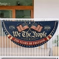 We The People 250 Years of Freedom Semicircle Fence Flag, USA Bunting ...