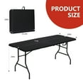 SUGIFT Folding Table 6ft Portable Heavy Duty Plastic Foldable Table for ...