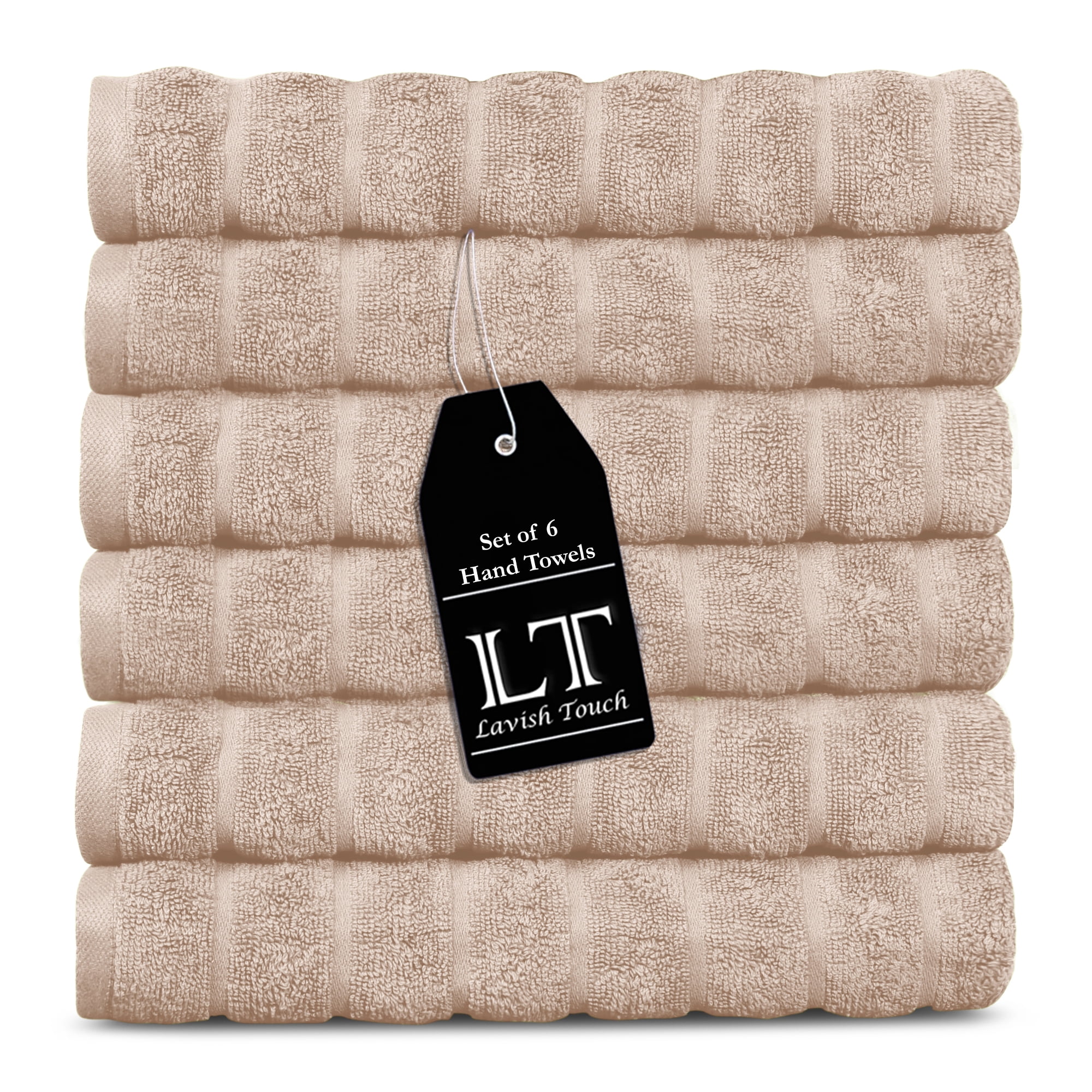 Lavish Touch 650 GSM 100 Long Staple Cotton Pack Of 6 Towels 16 X 24