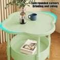 2 Tier Side Table With Removable Tray, Four - Leaf Clover Design, Small ...