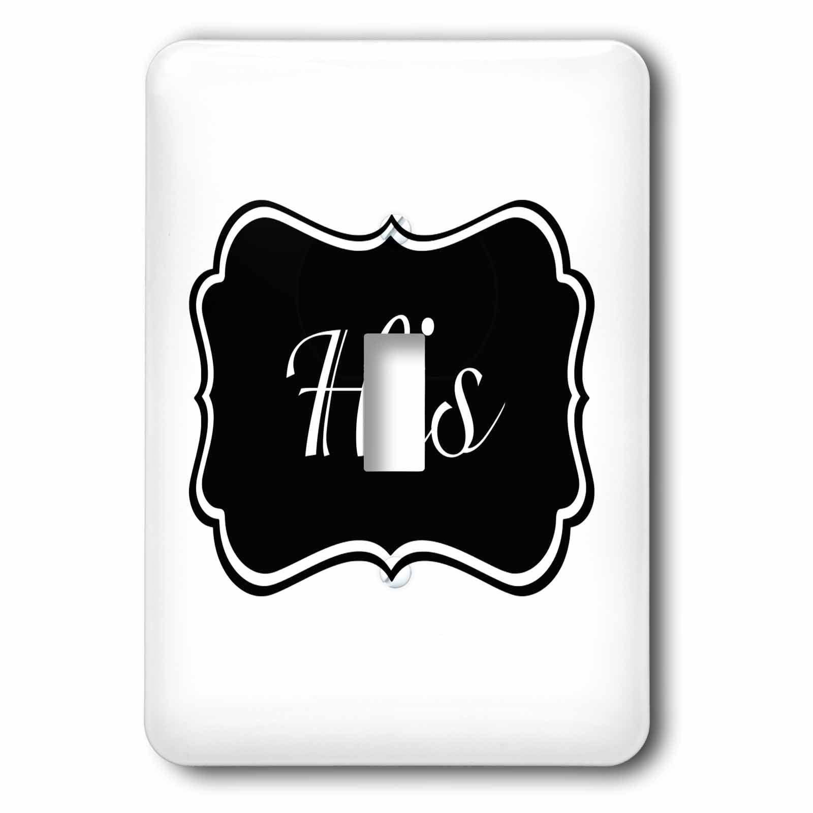 His - part of his and hers set for romantic couples - black and white ...