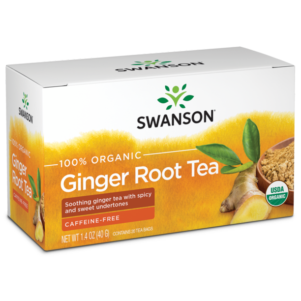Swanson Organic Ginger Root Tea Bags, 20 Ct - Walmart.com
