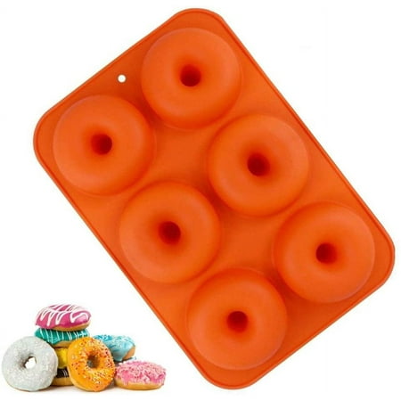 Donut Baking Tray, 6 Grids Silicone Baking Pan Use For Making Donut ...