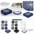 6-Piece Silicone Coaster Set with Holder, Non-Slip Round Drinking ...