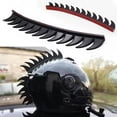 Agiufgs Motorcycle Helmet Mohawk Sticker Rubber, Reflective Safety ...