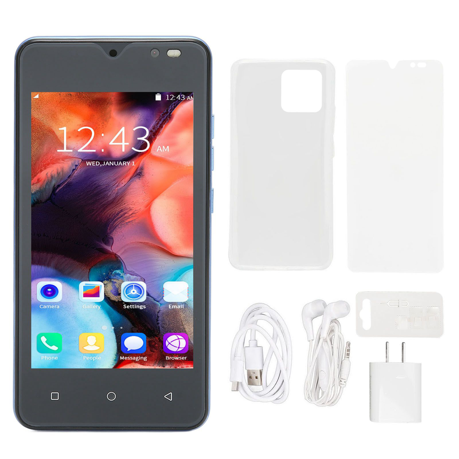 Teléfono inteligente desbloqueado MI11 para Android 10, pantalla de 4,66 pulgadas, 1GB de RAM ...