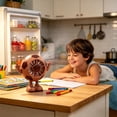 Mini Soccer Ball Handheld Fan, LED Glowing Personal Air Circulator, 6 ...