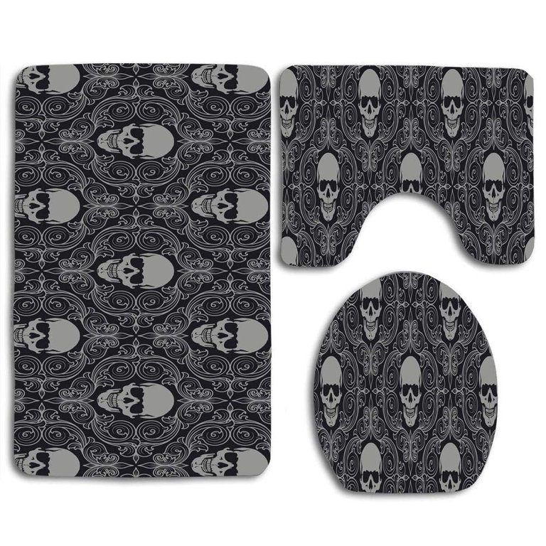 Black Damask Bathroom Rugs | Bryont Blog