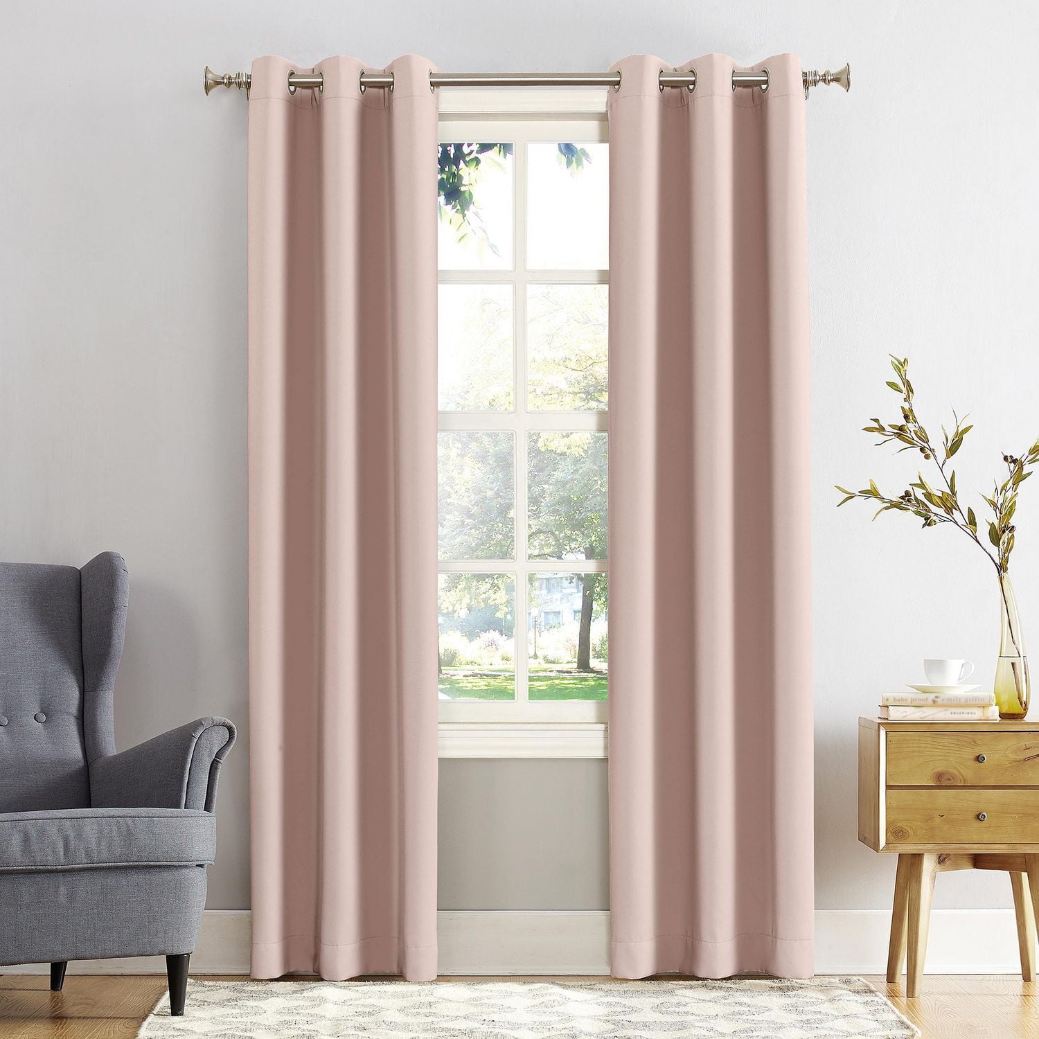 Click here for Mainstays Blackout Grommet Window Curtains Panel 8... prices