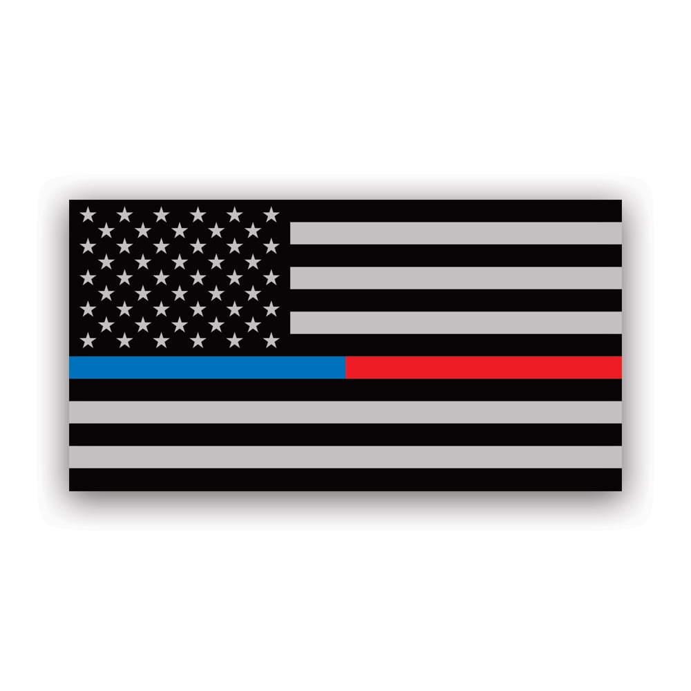 Red / Blue Line Subdued American Flag Sticker Decal - Self Adhesive ...