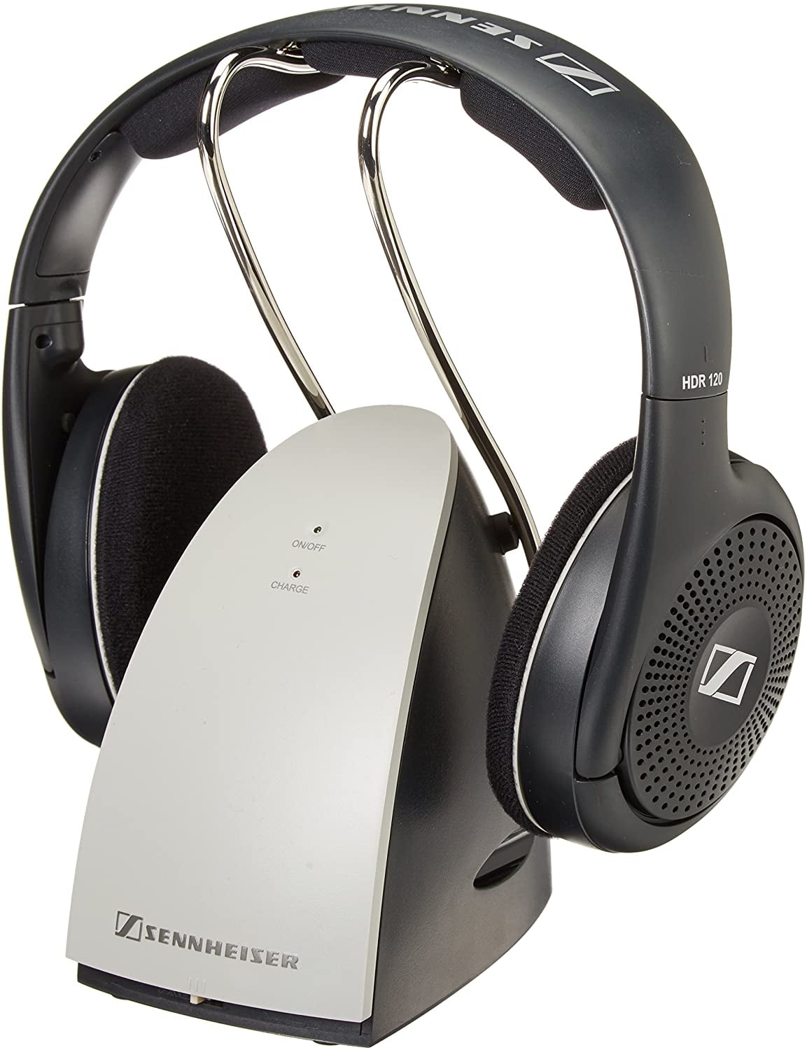 Sennheiser RS120 On-Ear Wireless RF Headphones with Charging Cradle ...
