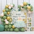 TETOU 129Pcs Sage Green Ballons, Latex Party Balloons, Different Sizes ...