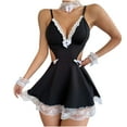 Mitankcoo Pajamas For Women Valentines Day Lace Patchwork Camis Dress Sex Clothes