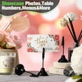 12 Pcs 3" Black Table Number Holders w/Alligator Clip, Metal Place Card ...