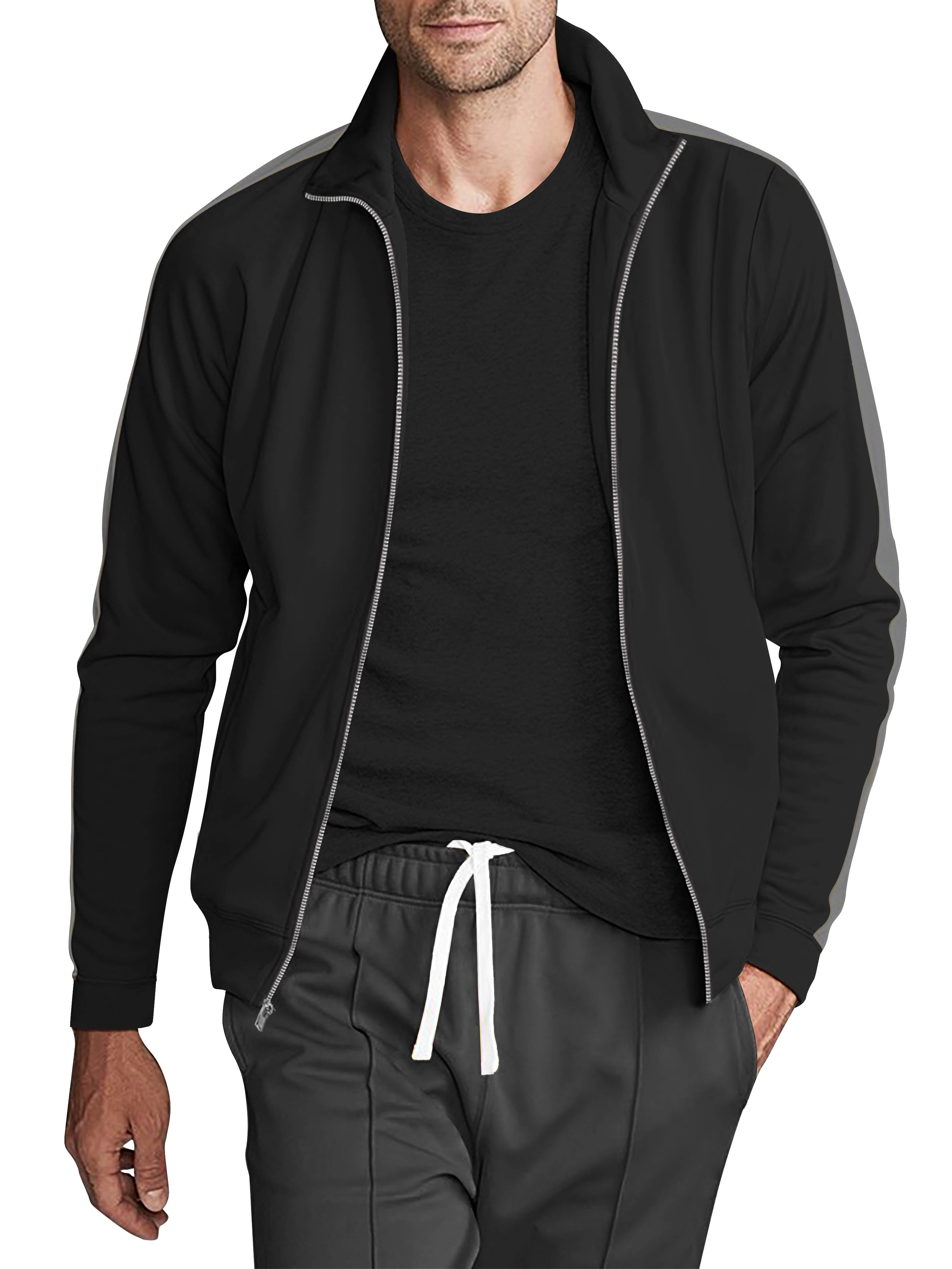 Hat and Beyond Men's Performance Two Tone Track Jacket - Walmart.com