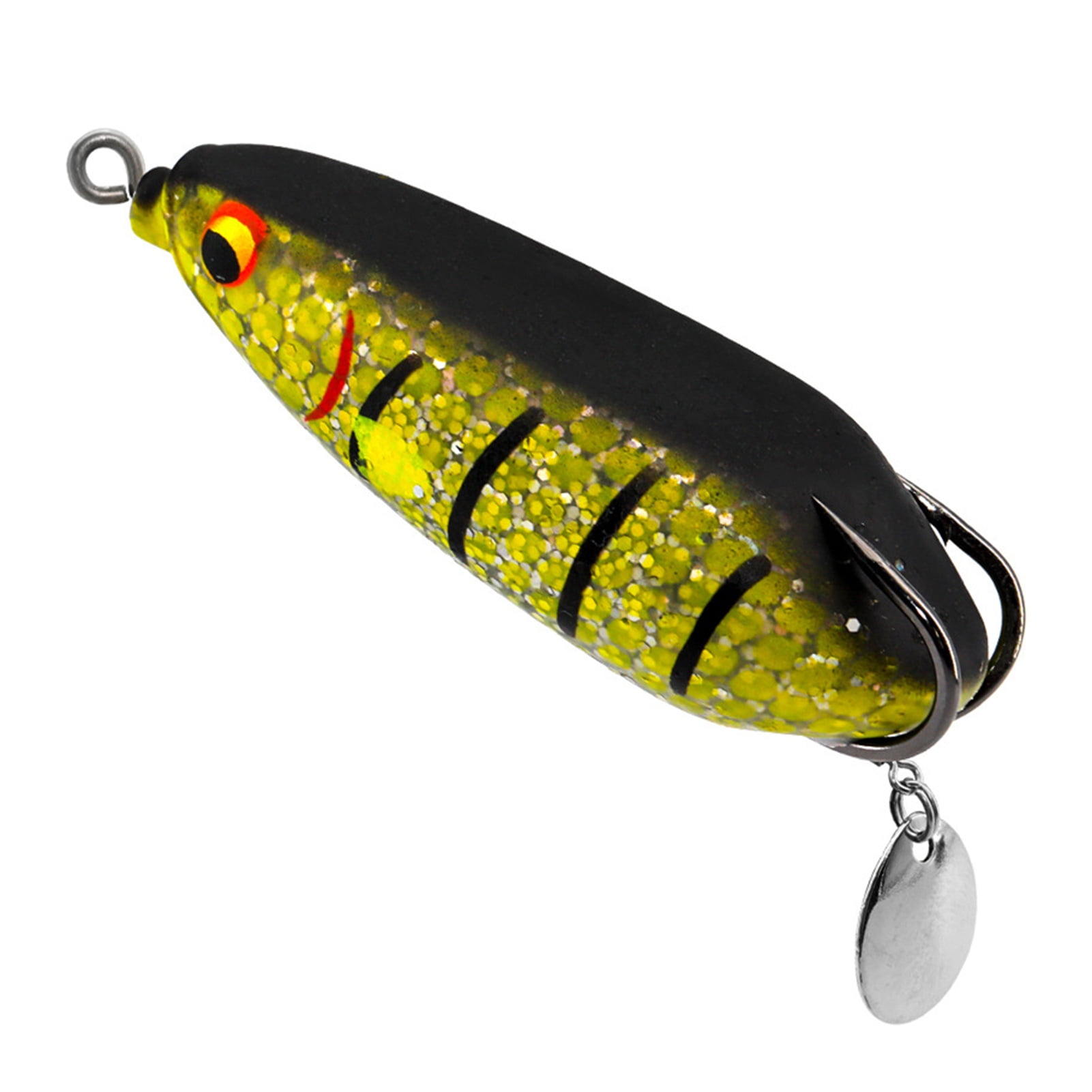 Fishing Lures Frog Baits Vivid Pattern Easy to Throw 3D Eyes Thunder ...